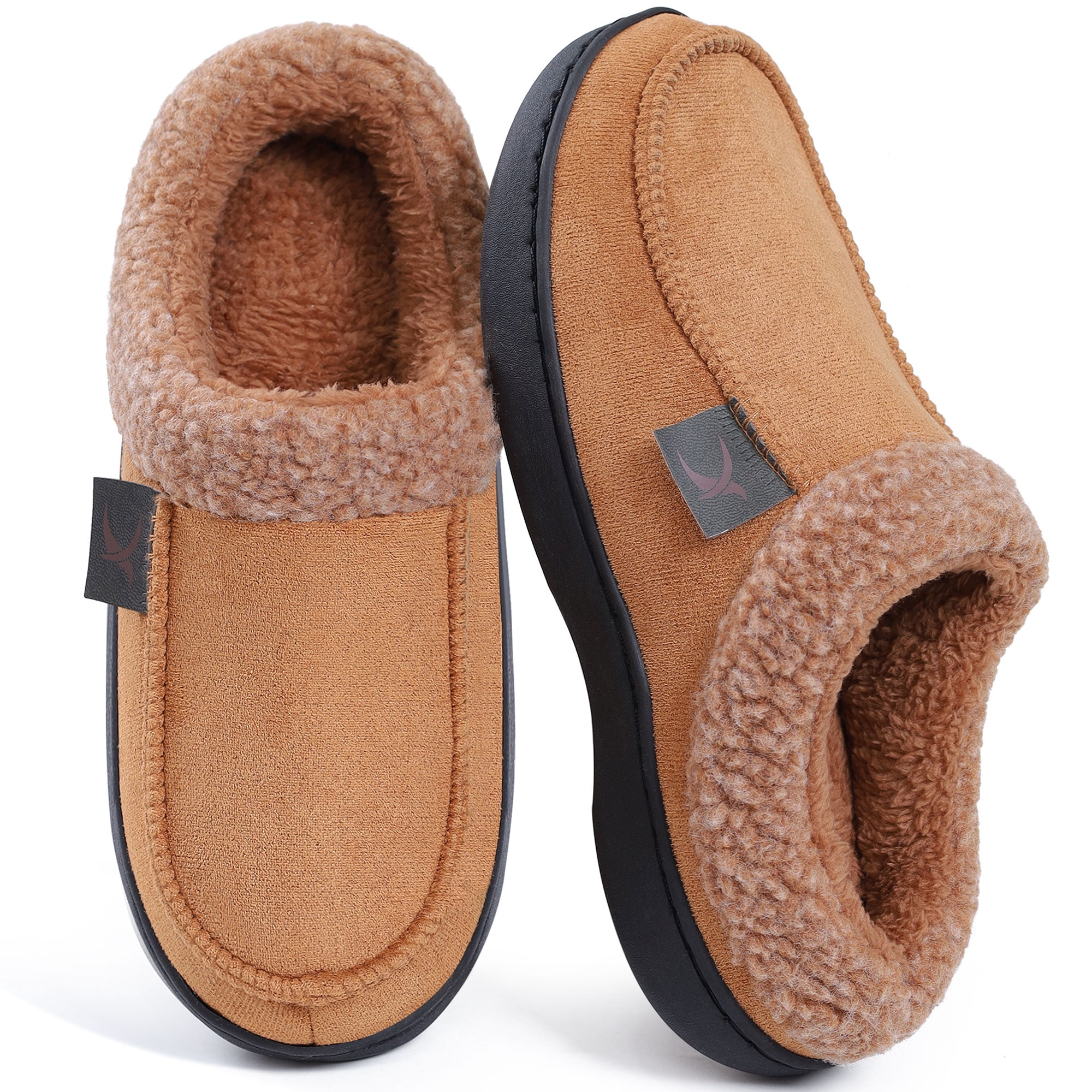 Ecetana House Slippers for Men Memory Foam Fuzzy Slippers Non Slip ...