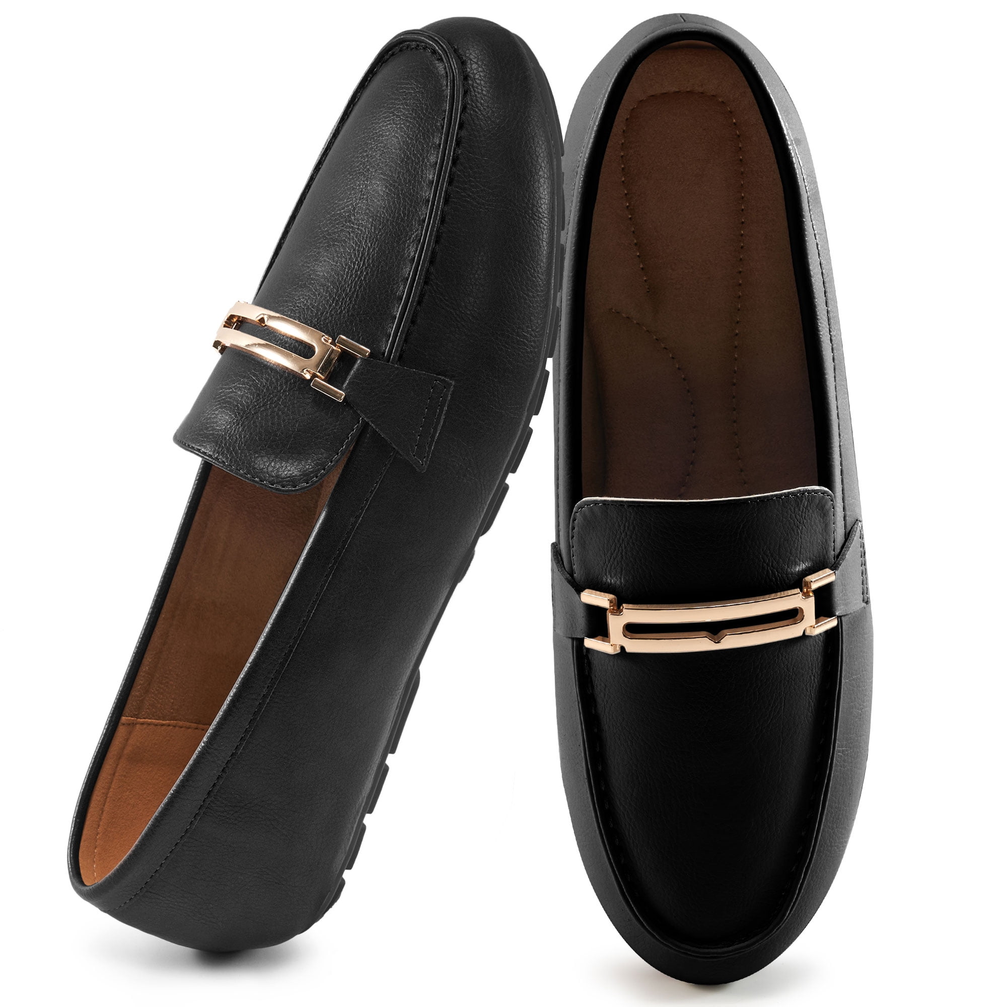 Ecetana Loafers for Women Business Casual Shoes Comfortable Penny ...