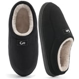 Ecetana Men's Slippers Slip On Memory Foam House Slippers Comfy Warm ...
