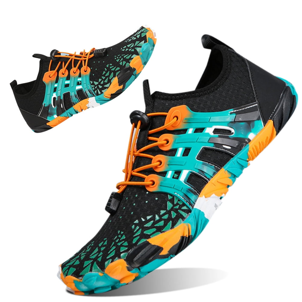 Ecetana Men's Women's Quick Dry Aqua Water Shoes, Durable Rubber Sole ...