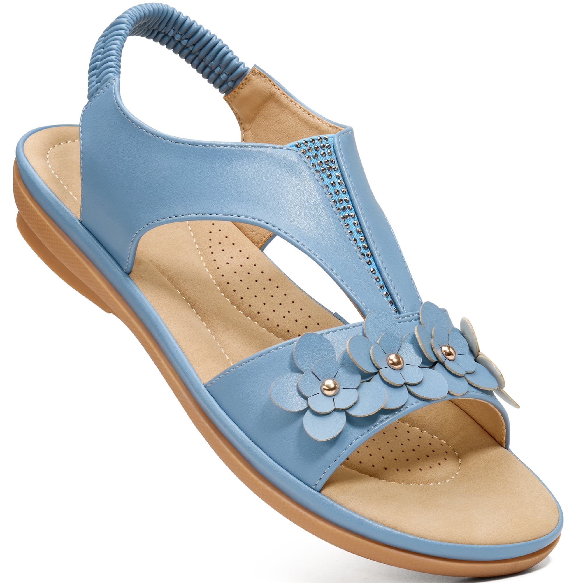 Ecetana Sandals for Women Dressy Comfortable Summer Beach Casual ...