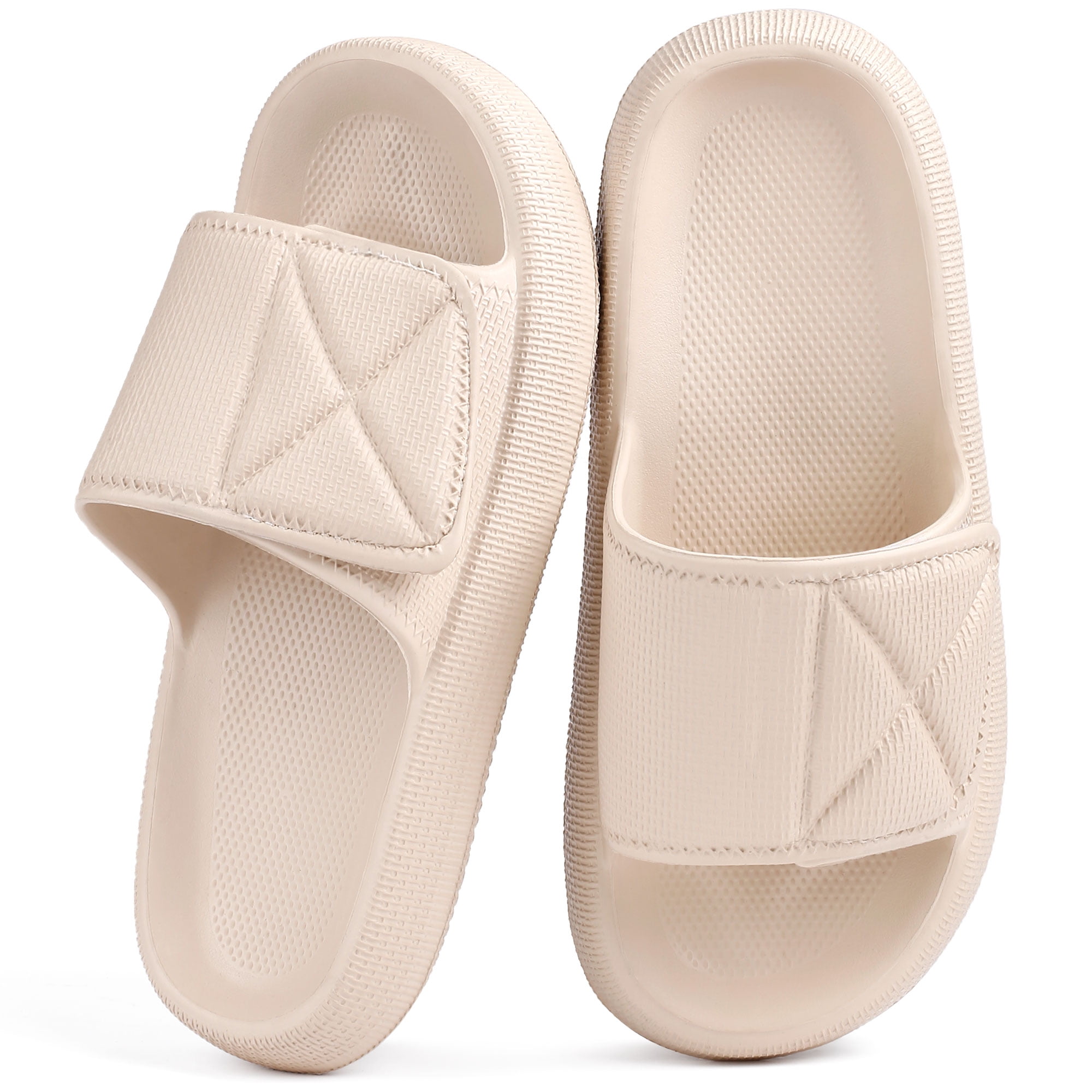 Ecetana Pillow Slippers for Women, Soft EVA Sandals, Thick Sole, Non ...