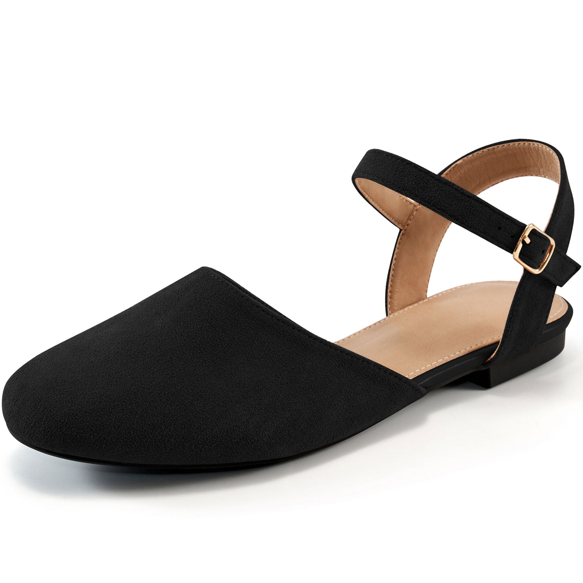 Ecetana Slingback Flats for Women Comfy Sandals for Women Closed Toe ...