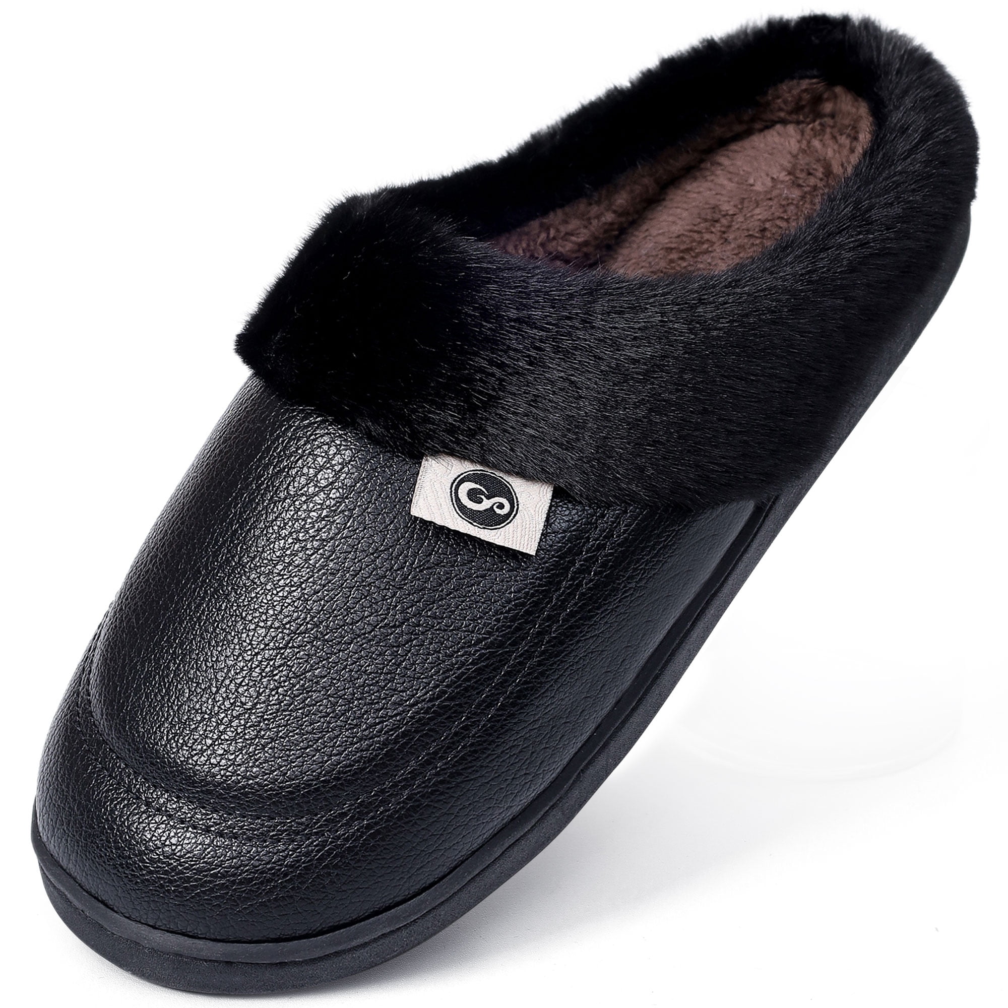 Ecetana Slippers for Men Memory Foam Slippers Comfort Warm Fuzzy House ...