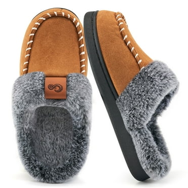 Ecetana Cozy Slippers for Women Indoor and Outdoor Fuzzy House Shoes with Memory Foam - Walmart.com