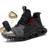 Ecetana Lightweight Steel Toe Boots for Men, Wide Fit, Breathable, Slip ...