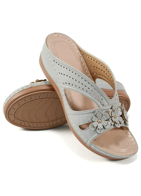 Hessimy Sandals for Women Casual Summer Women Flats Flip Flops Non-Slip ...