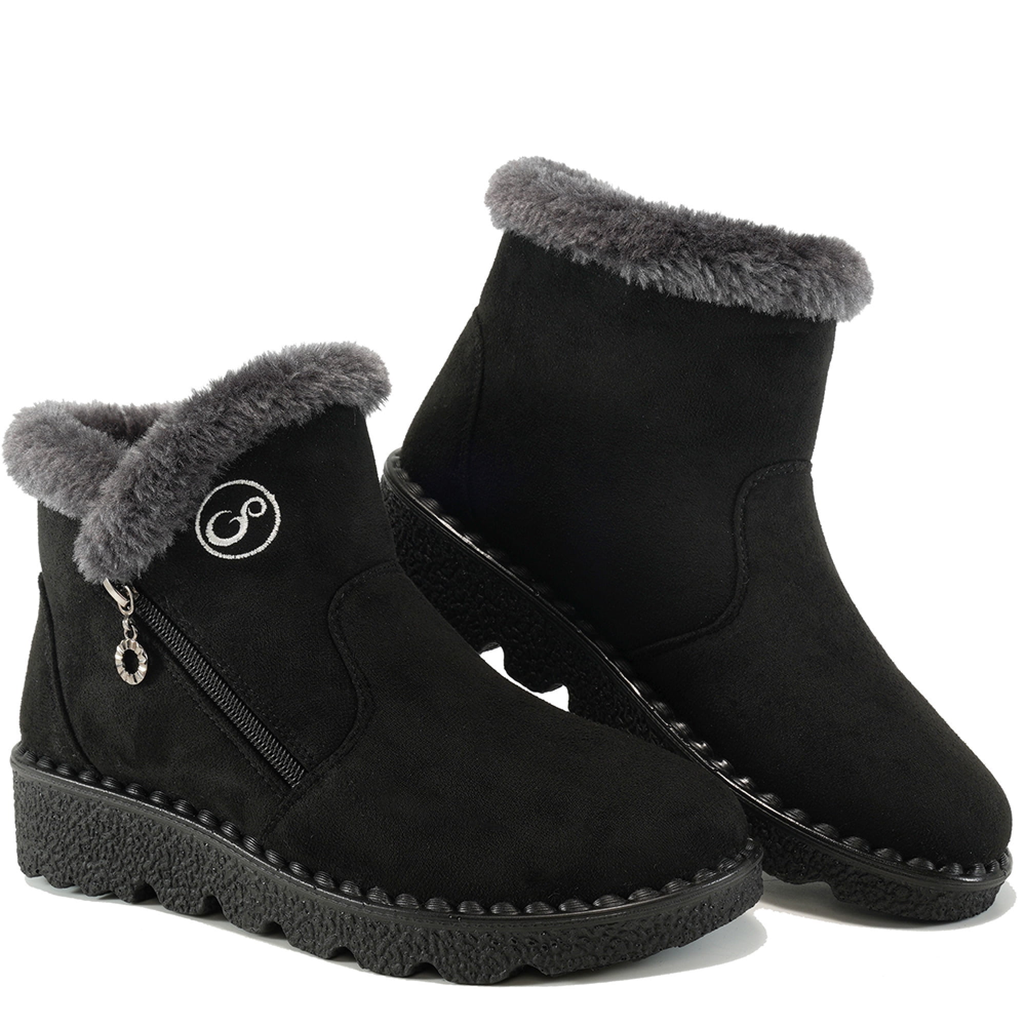 Ecetana Women Snow Boots Winter Shoes Faux Fur Lined Warm Comfortable ...