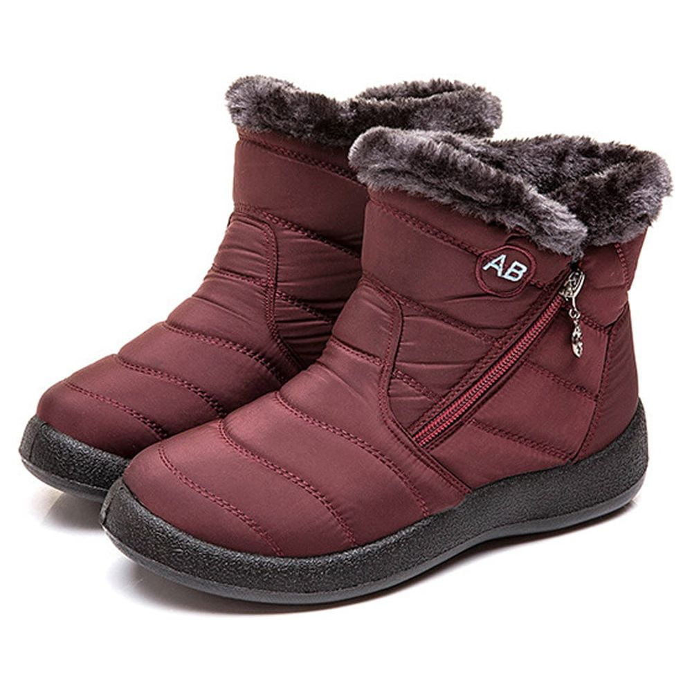 Ecetana Women's Comfy Insulated Winter Boots, Soft Cold Weather Ankle ...