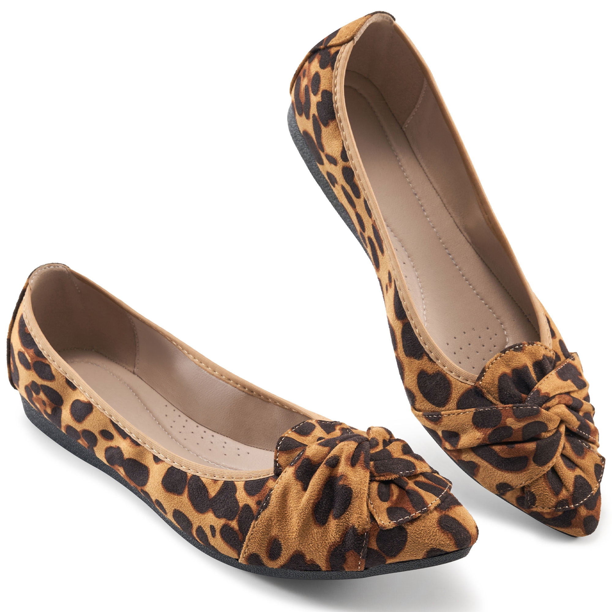 Ecetana Women's Flats Shoes Pointed Toe Ballet Flats for Women Foldable ...