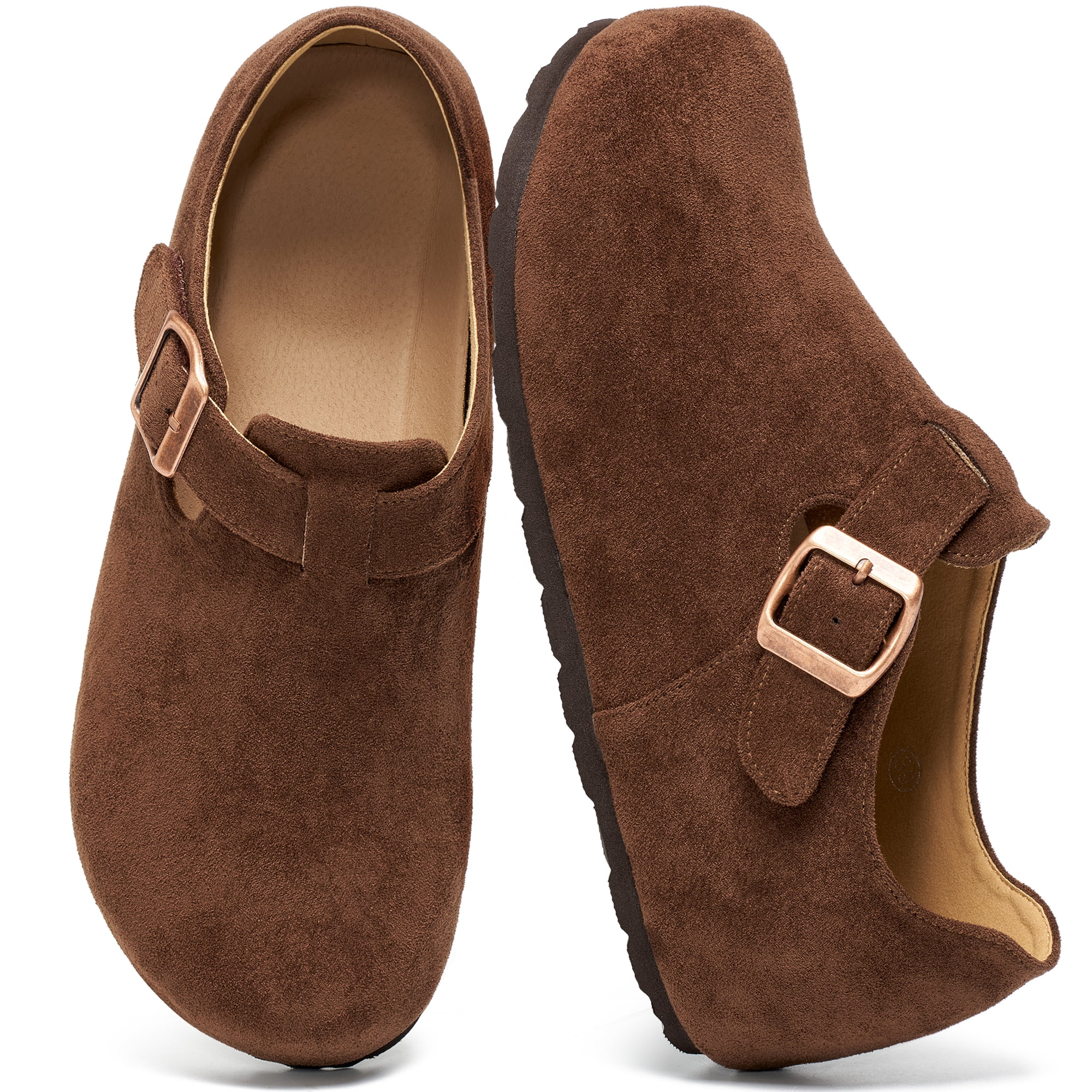 Ecetana Women's Loafers Slip-On Shoes Suede Casual Flats with ...