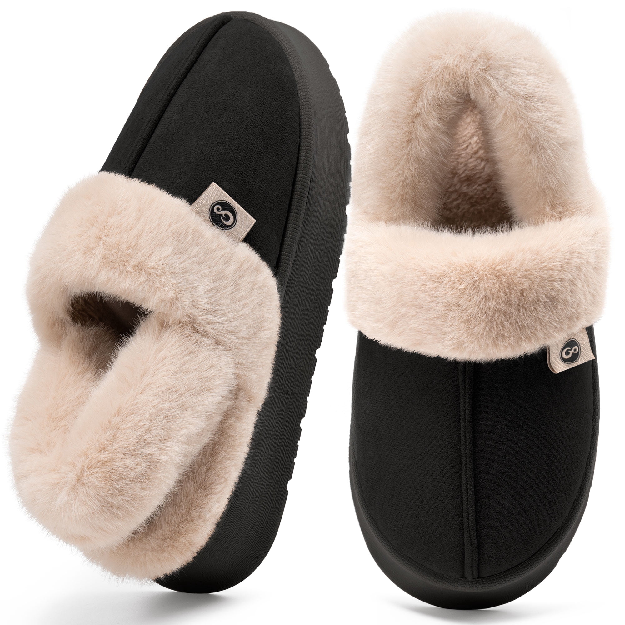 Ecetana Women's Slippers Fuzzy Memory Foam Warm Slippers for Women Slip ...