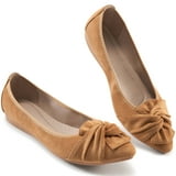 Ecetana Womens Flats Pointed Toe Ballet Flats for Women Comfort Soft ...