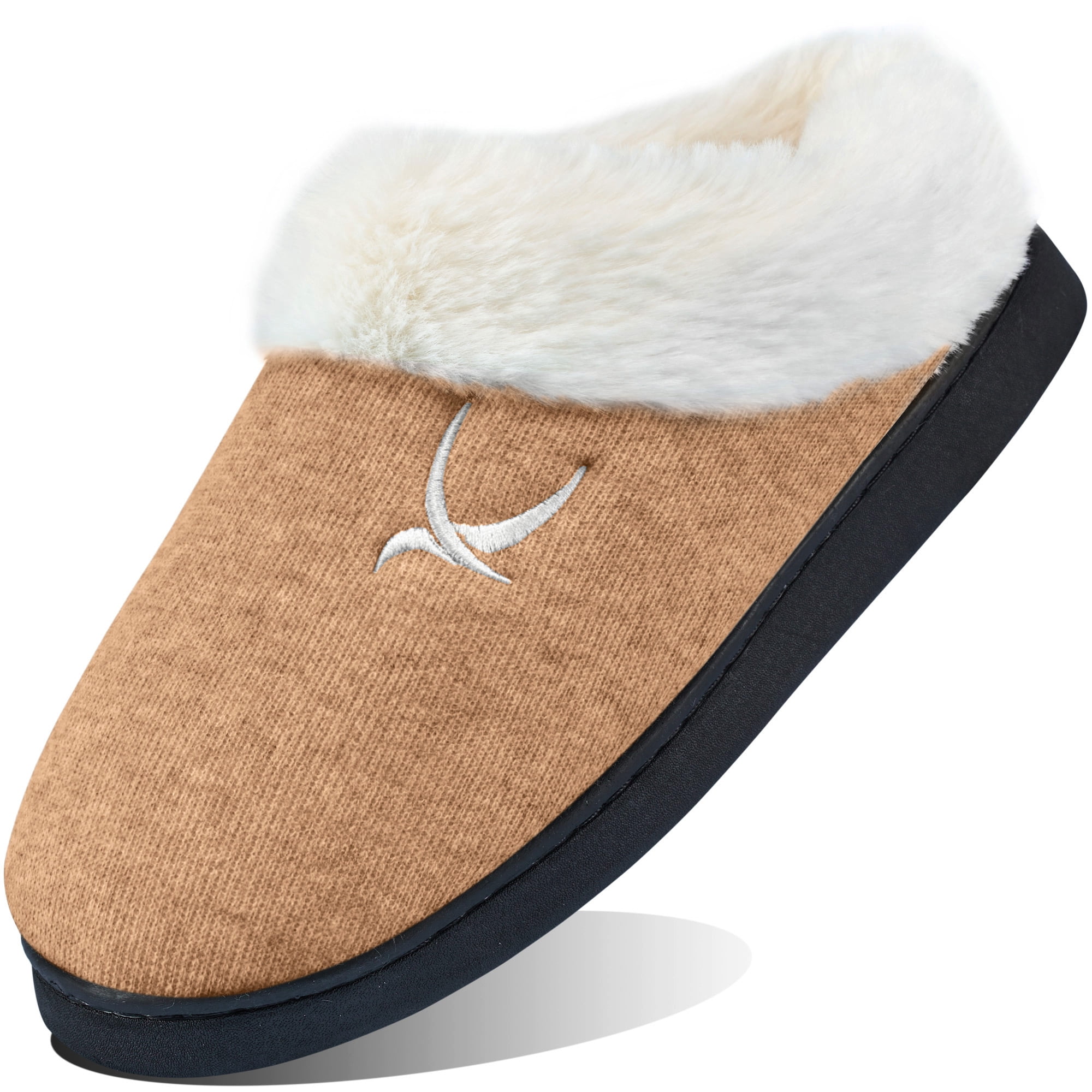 Ecetana Womens Slipper With Memory Foam Fluffy Soft Warm Slip On House ...