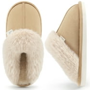 Jessica Simpson Women's Fluffy Pom Thong House Slide on Slippers with ...