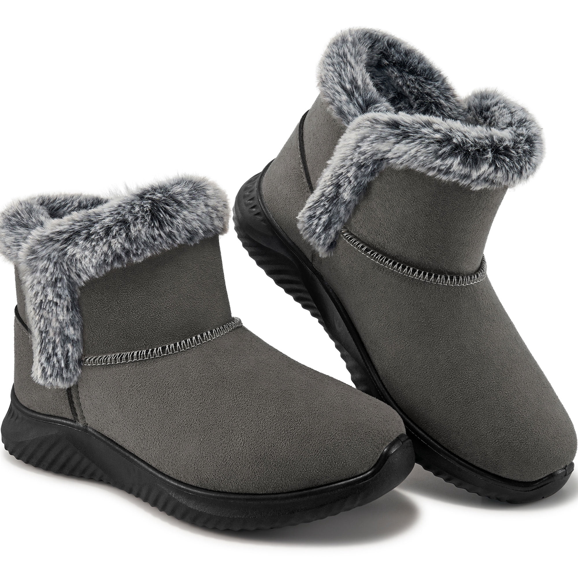 Ecetana Womes Snow Boots Winter Shoes Warm Ankle Booties Slip On Winter ...