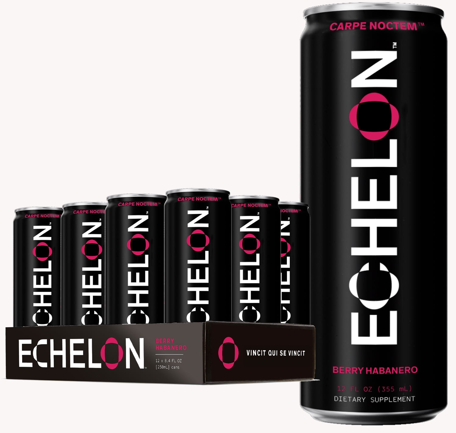 Echelon Energy Drink, 12-Pack Berry Habanero Flavor, 300mg Caffeine, L ...