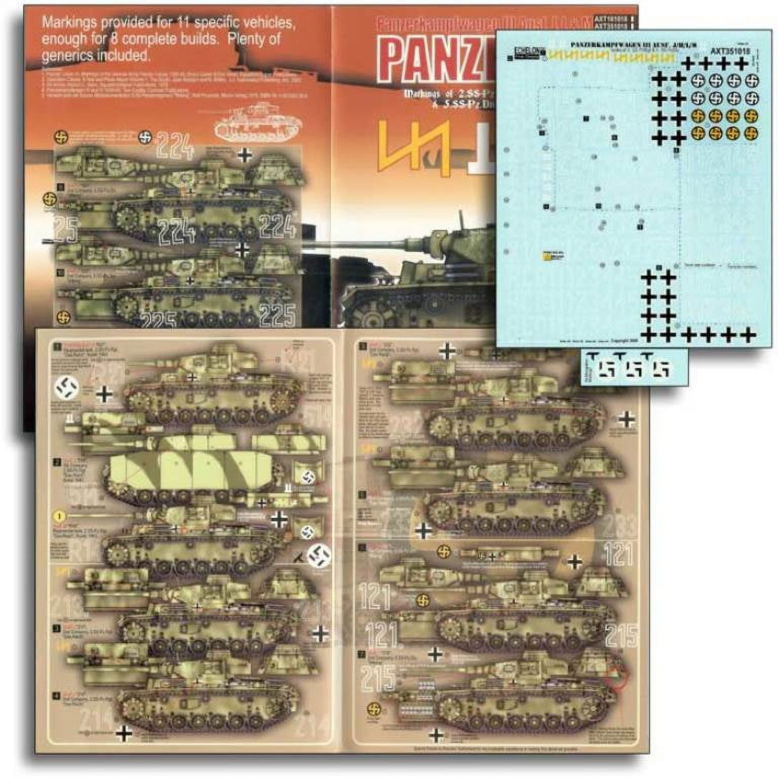 Echelon Fine Decal 1:35 WWII Das Reich & Wiking Panzer III Asuf J L M # ...