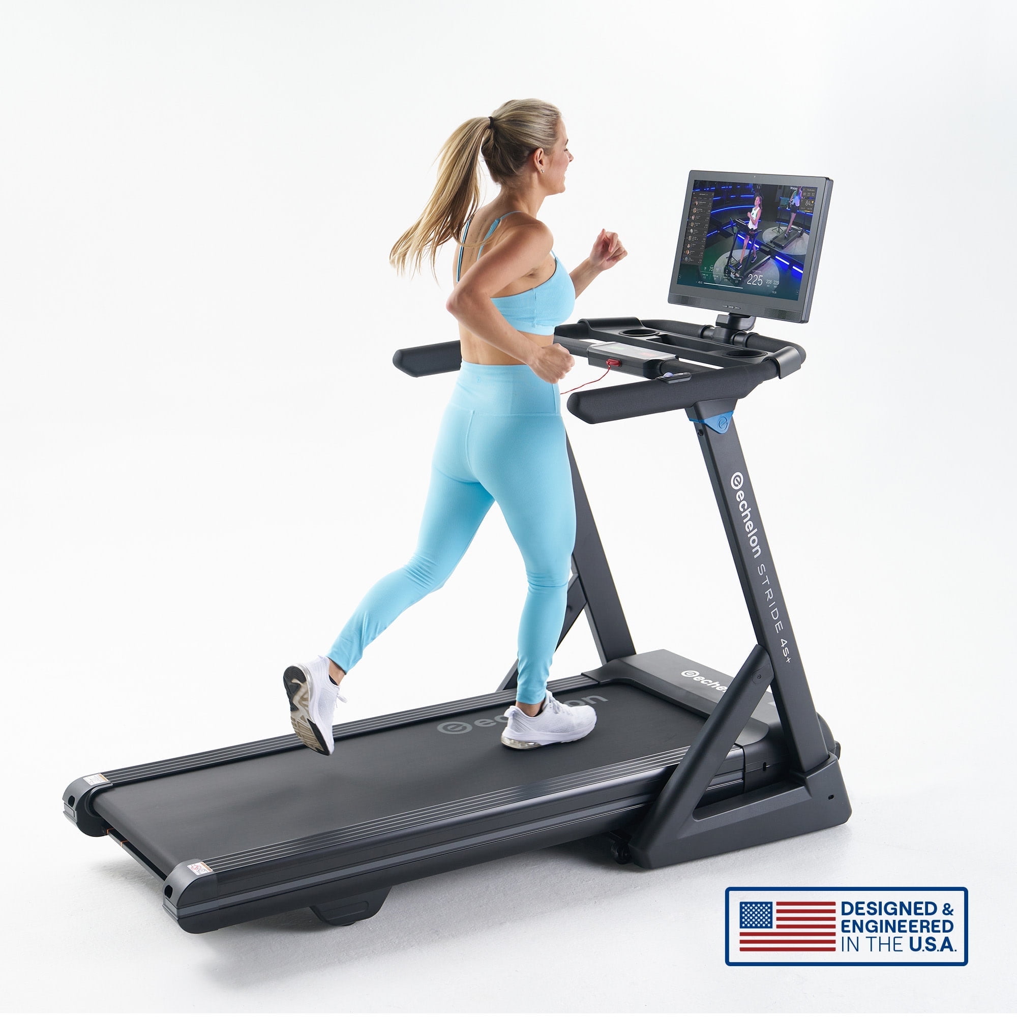 Echelon Stride 4S-22 Auto-Fold Treadmill, Touchscreen, 12 MPH ...