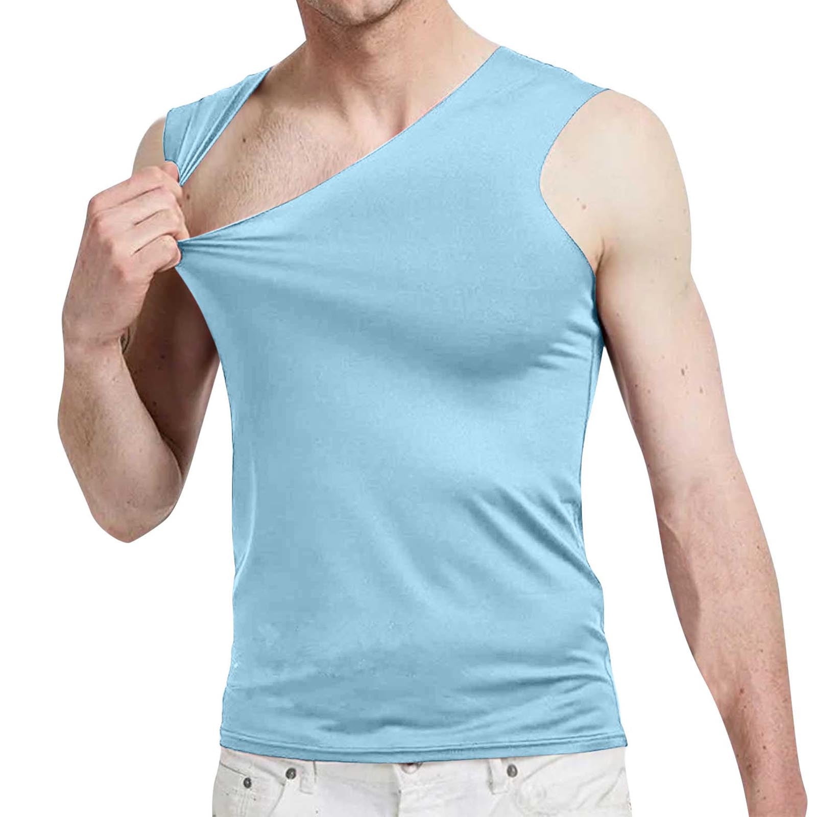 EchfiProm Gym Tank Tops for Men Undershirts Workout Compression Quick ...