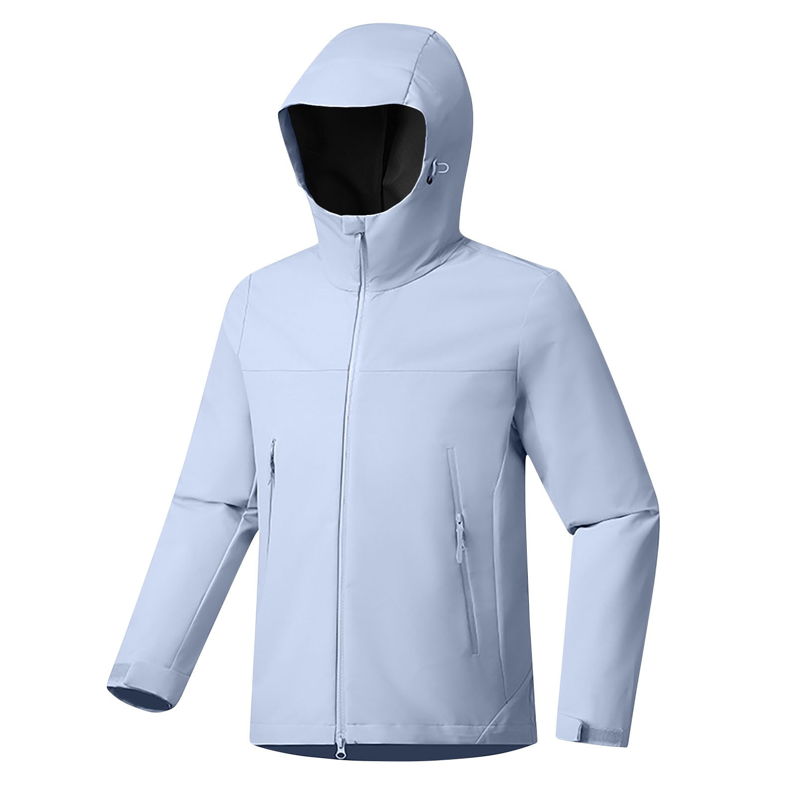 EchfiProm Light Rain Jacket Women Blue Zip-up Outdoor Quick-dry ...