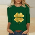 Echfiprom Plus Size Shirts For Women St Patricks Day 3 4 Sleeve Holiday