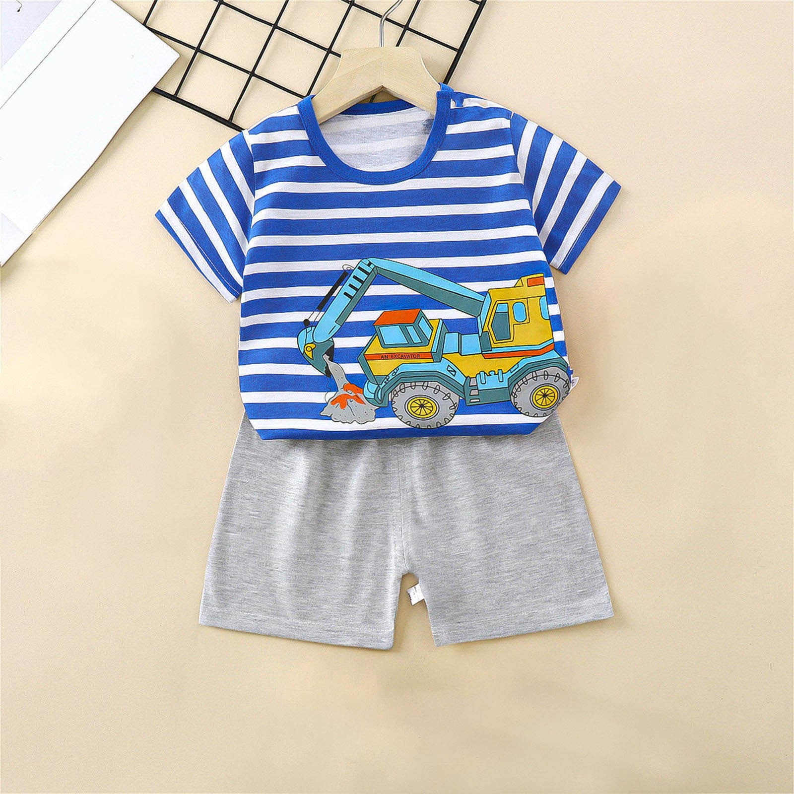 EchfiProm Pretty T-shirt and Shorts 2PC Set Girls Short Sleeve Outfit ...