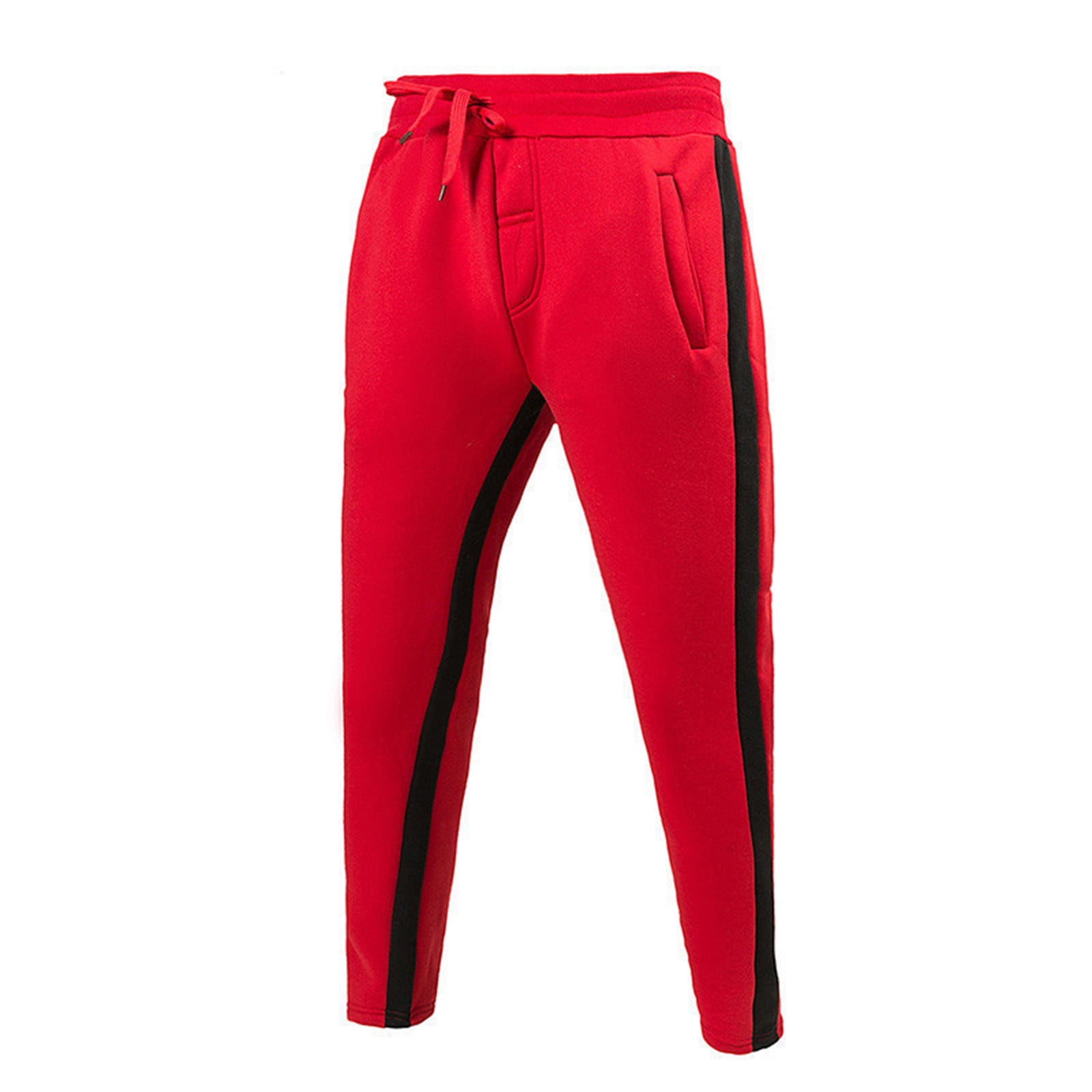 EchfiProm Red Pants For Men Casual Clearance Sweatpants Pants Elastic ...
