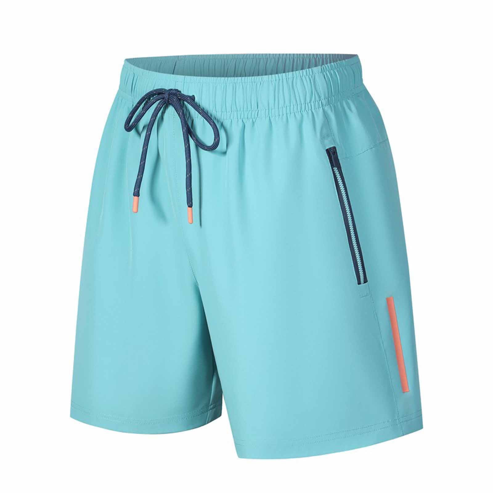 EchfiProm Sky Blue Workout Shorts Men Flame Printing Quick Drying ...