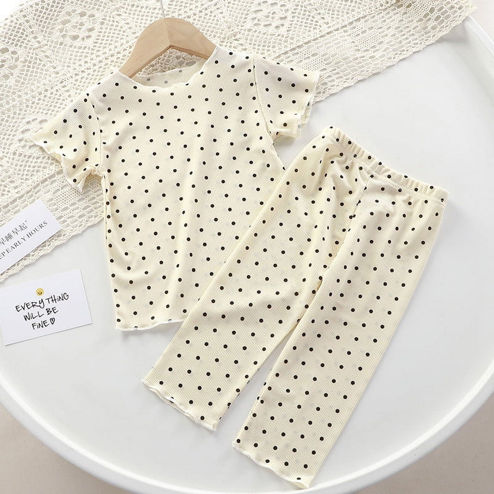 EchfiProm Spring Outfits Child Beige Little Girls Solid Color Short ...