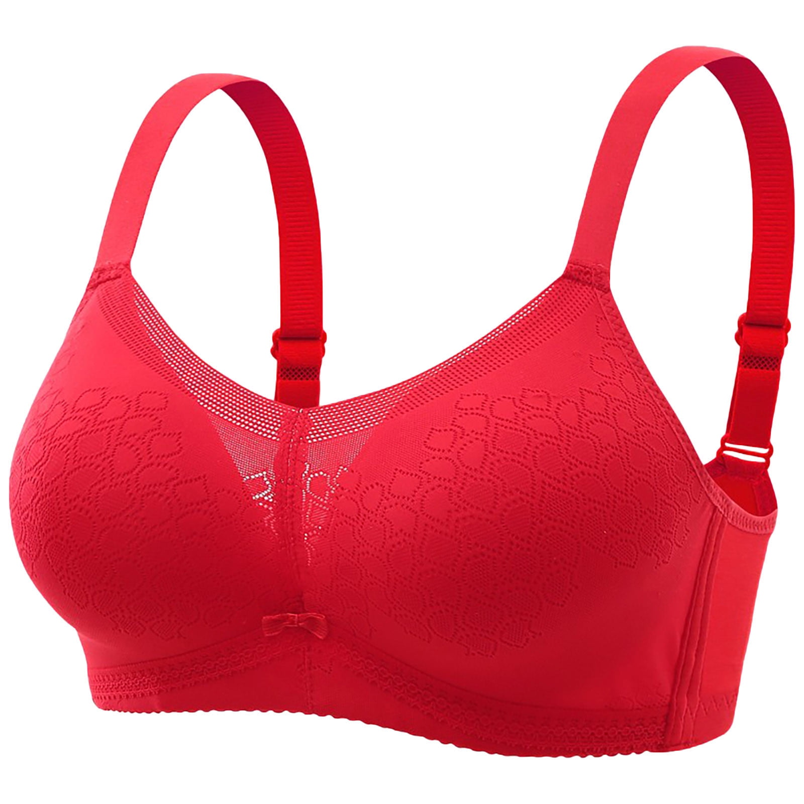 EchfiProm Women Bra,Red Wireless Bras for Women Push-Up Full-Figure ...