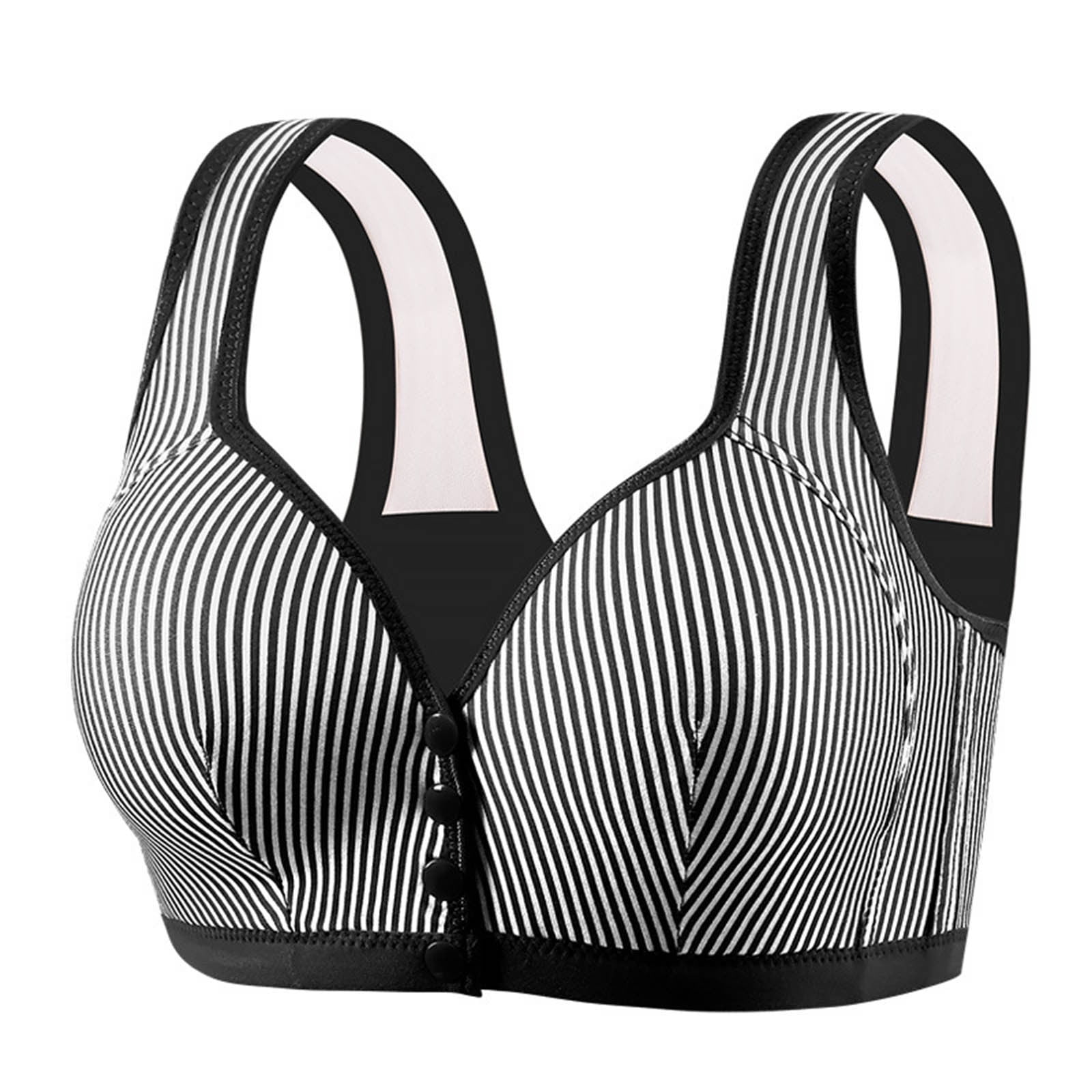 EchfiProm Womens Plus Size Bras Wireless Black Older Women Full Figure ...