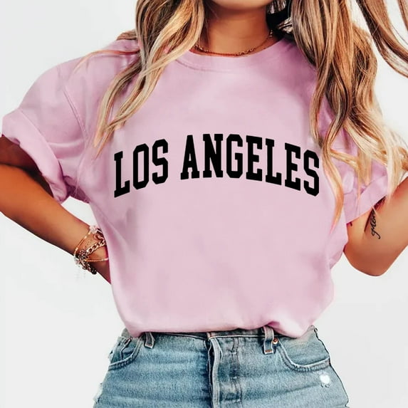 Echfiprom Womens Funny Shirts Pink Summer Casual Graphic Oversized ...