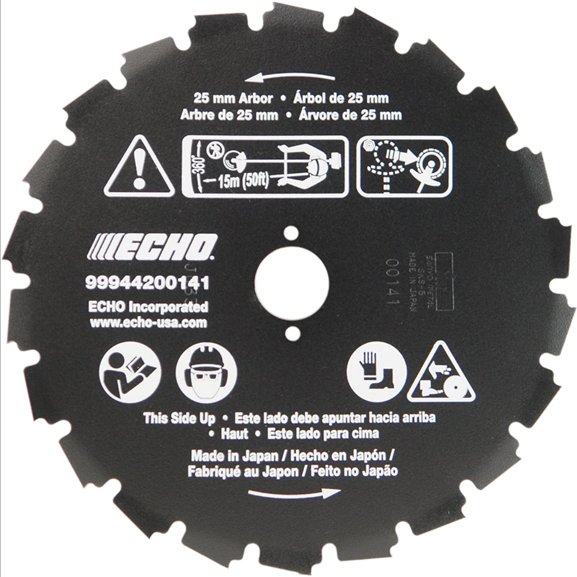 Echo 22-Tooth Clearing Saw Blade with 8" Diameter and 25mm Arbor for ...