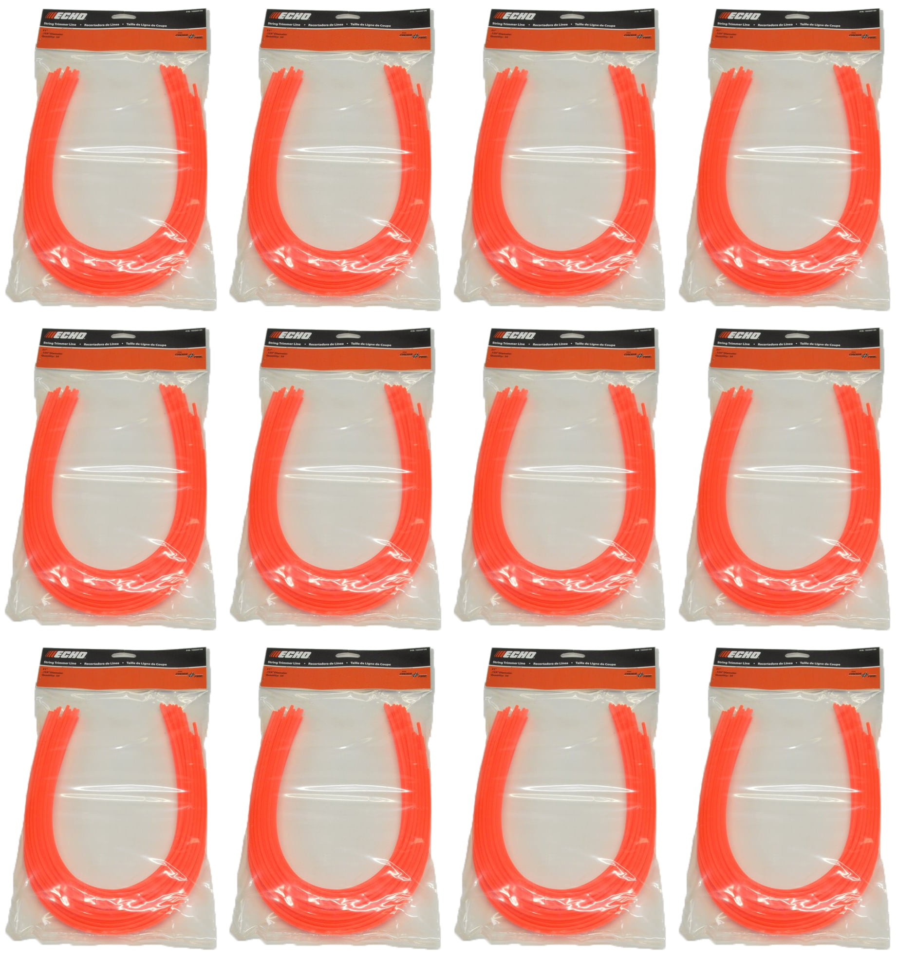 Echo Genuine 12-Pack of Cross-Fire 50 Count 21" x .155" (dia.) Trimmer ...