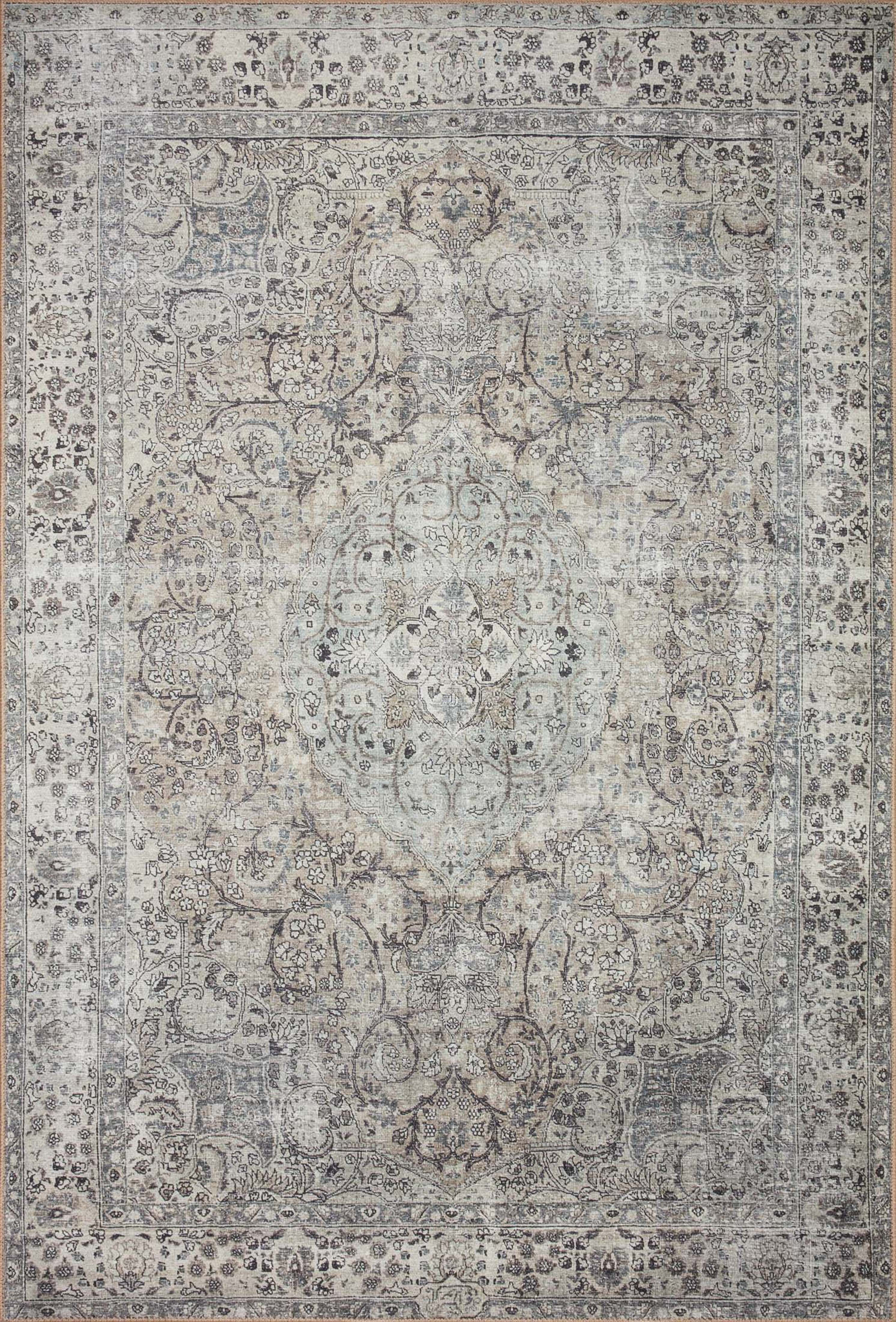 Echo Loom Anabella Taupe / Stone 2'-3" x 3'-9" Accent Rug - Walmart.com