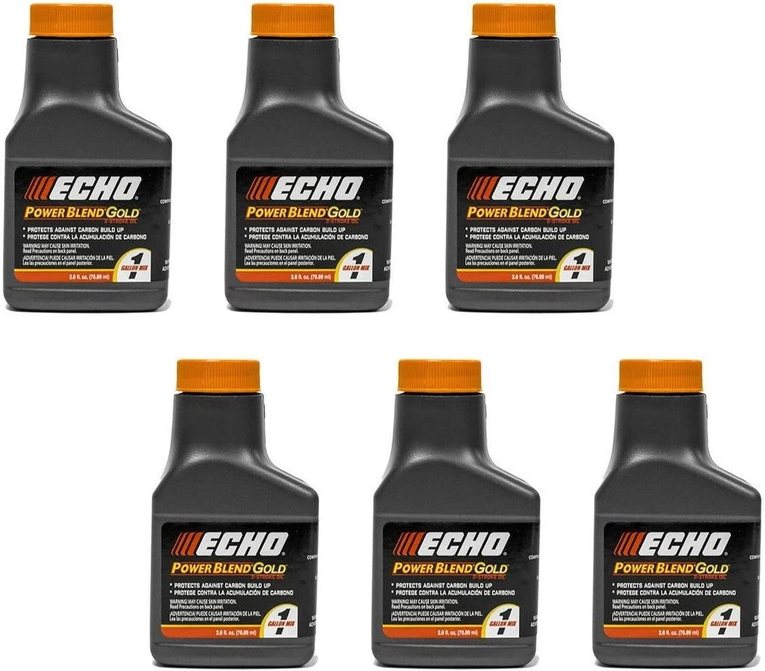 ECHO 6 Pack PowerBlend Gold 2-Stroke Engine Oil, 2.6 oz Bottles ...