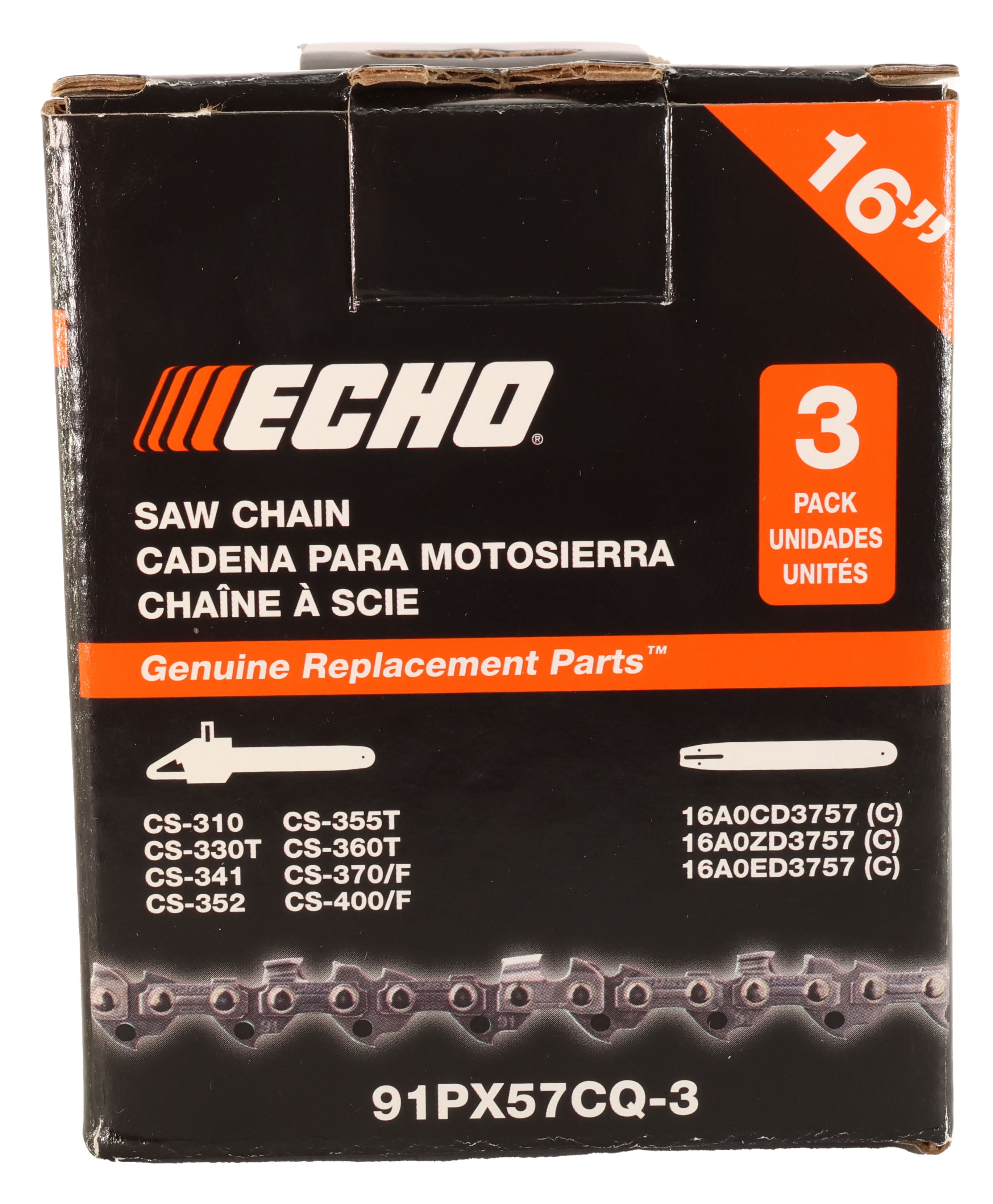 Echo Original Equipment Pack of 3 91PX57CQ Chainsaw Chains - 91PX57CQ-3 ...