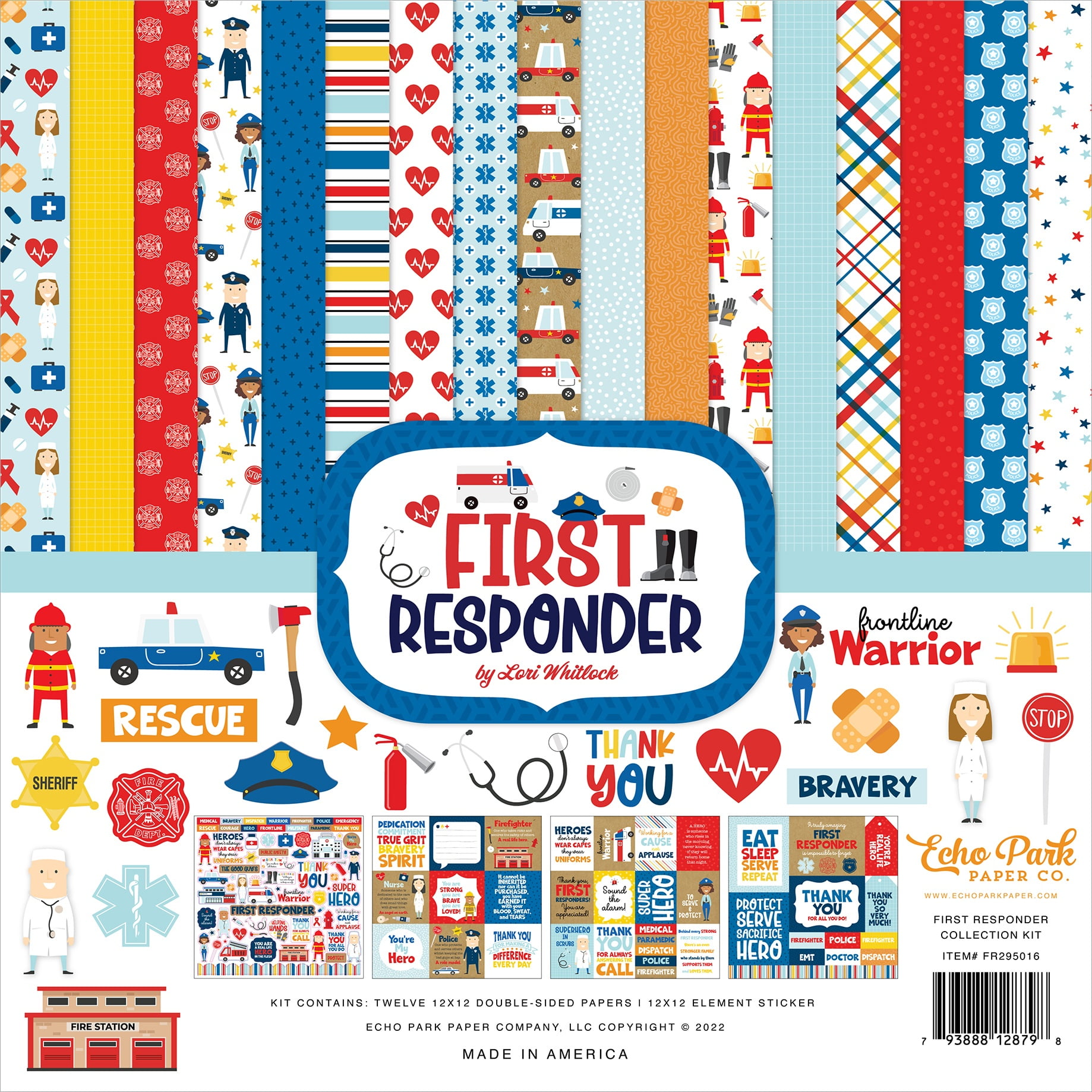 Echo Park Collection Kit 12"X12"-First Responder - Walmart.com