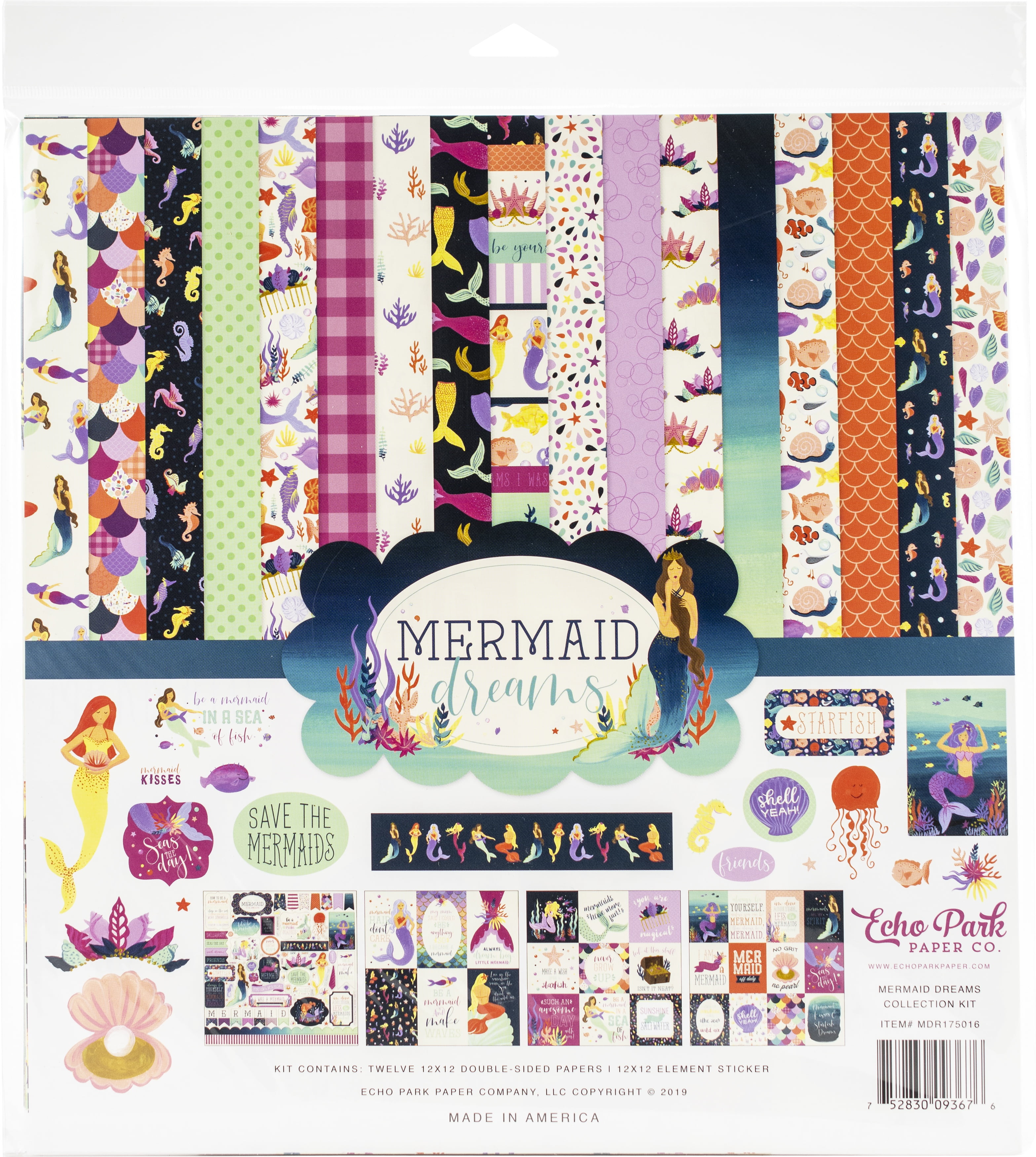 Echo Park Collection Kit 12"X12"-Mermaid Dreams - Walmart.com