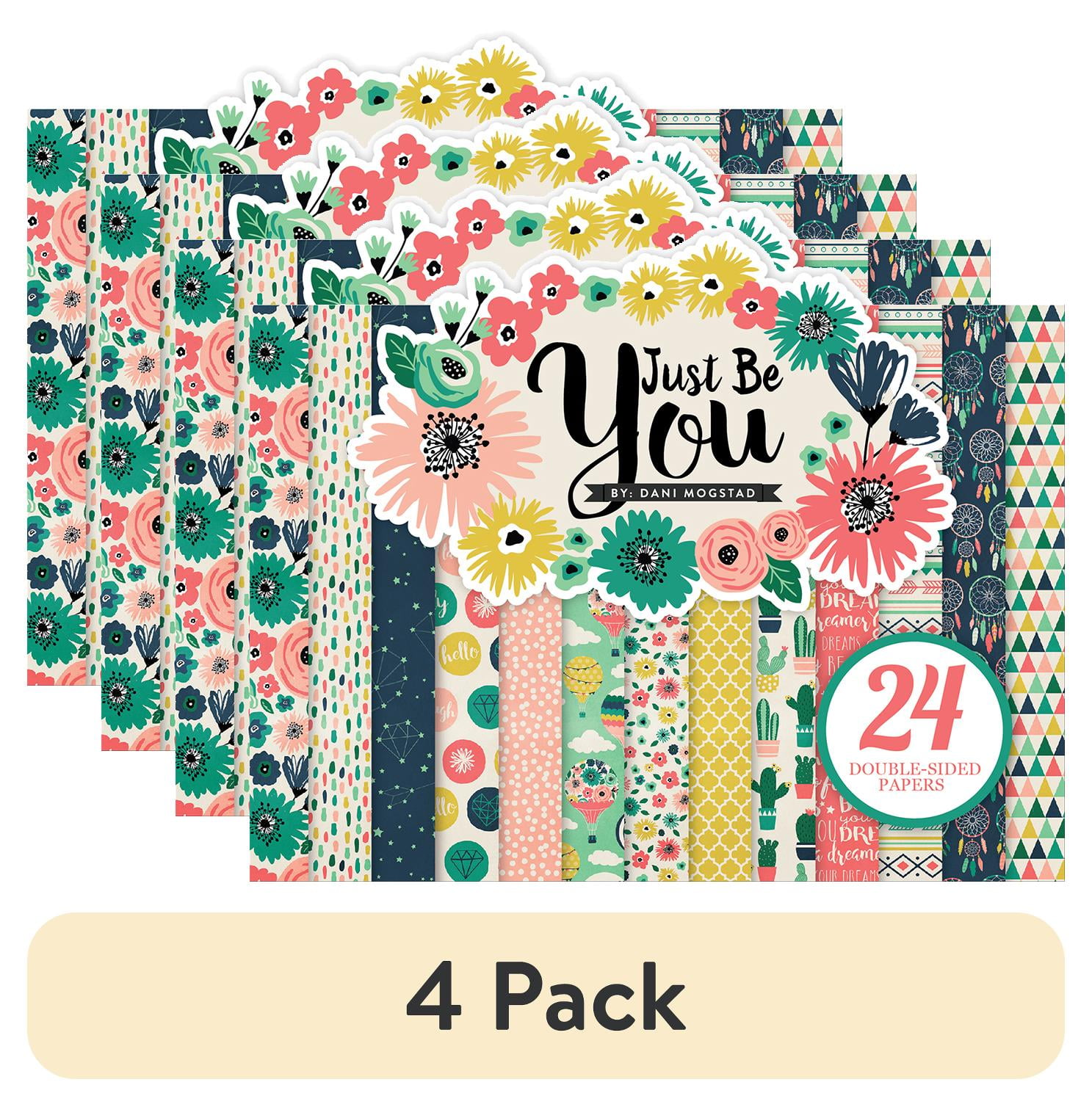 (4 pack) Echo Park Double - Sided Paper Pad 6" x 6" 24/Pkg - Just Be ...