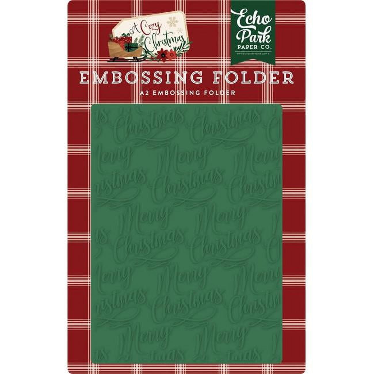 Echo Park Embossing Folder A2-Merry Christmas - Walmart.com