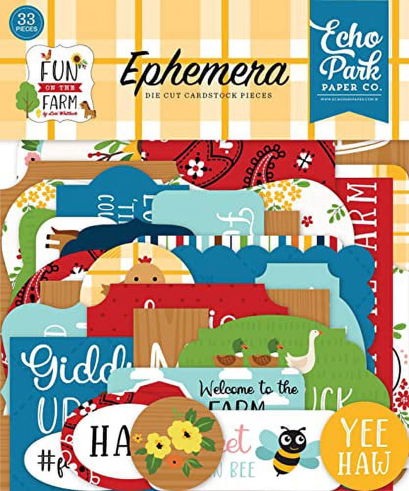 Echo Park Paper Company Fun On The Farm Ephemera - Walmart.com