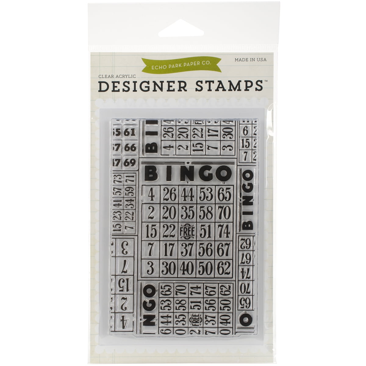 Echo Park Stamps 4"X6"-Bingo Cards, Pk 1, Echo Park Paper - Walmart.com
