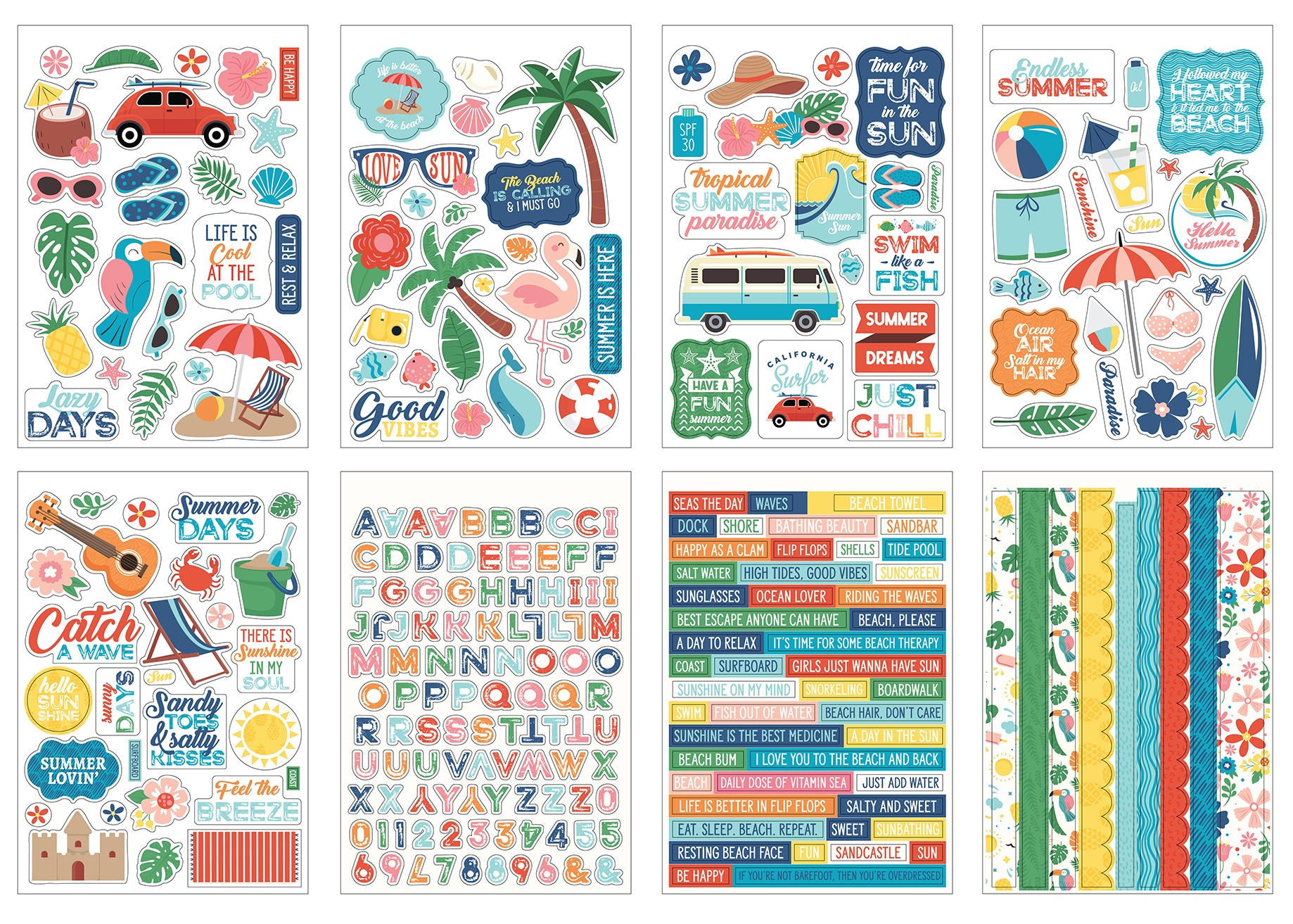 Echo Park Sticker Book Endless Summer - Walmart.com