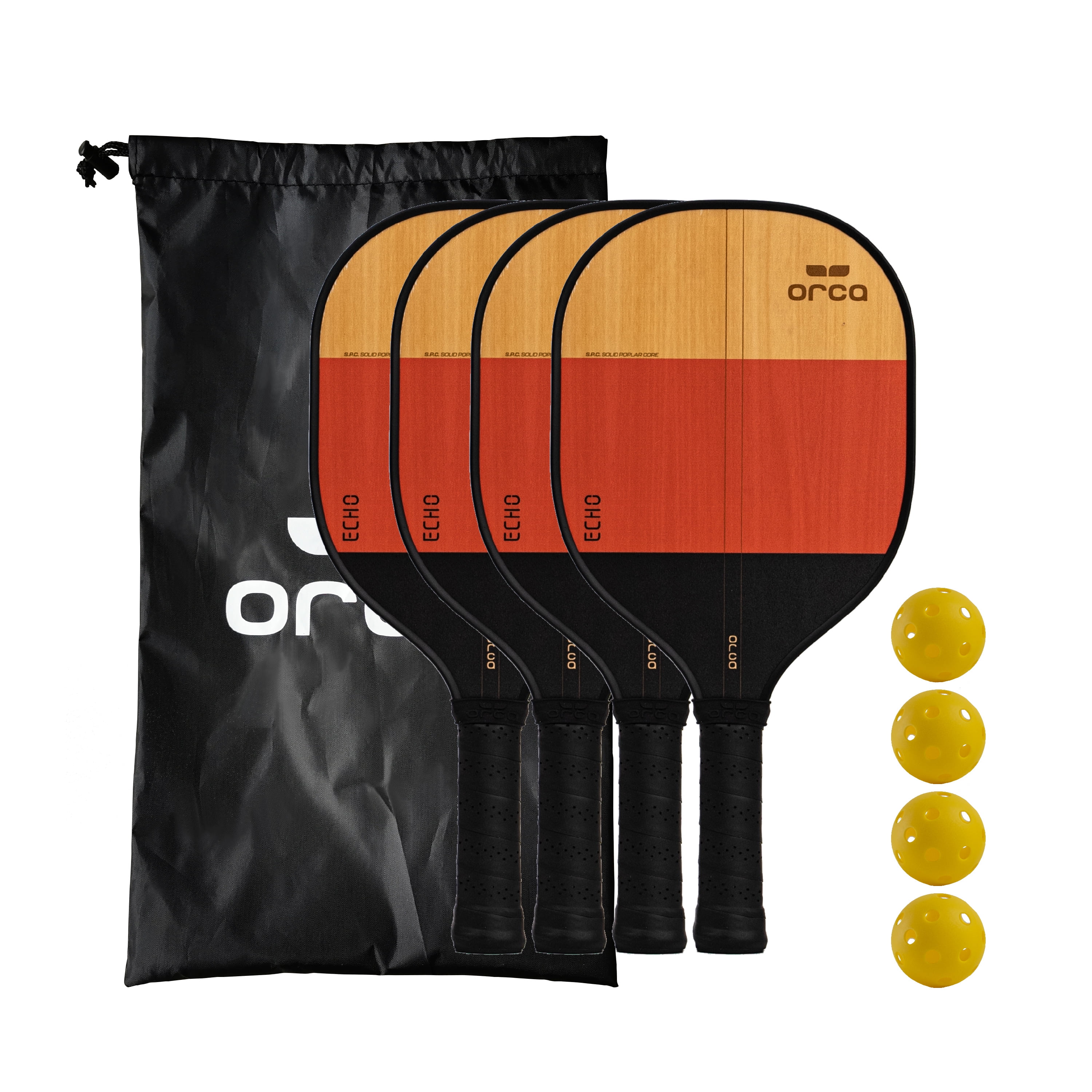 Orca Echo Sports Wood Pickleball Paddle - 4 Pack - Walmart.com