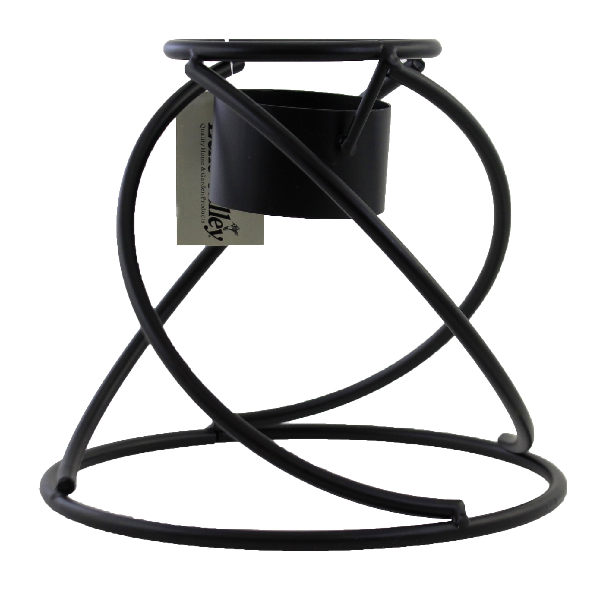 Echo Valley Black Swirl 9 x 9 Iron Indoor Outdoor Mini Helix Globe ...