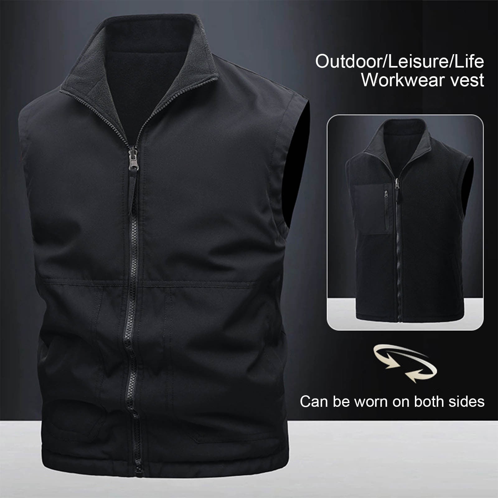 EchoC Double Sided Photographer Jacket, Lapel Hooded Top, Breathable ...