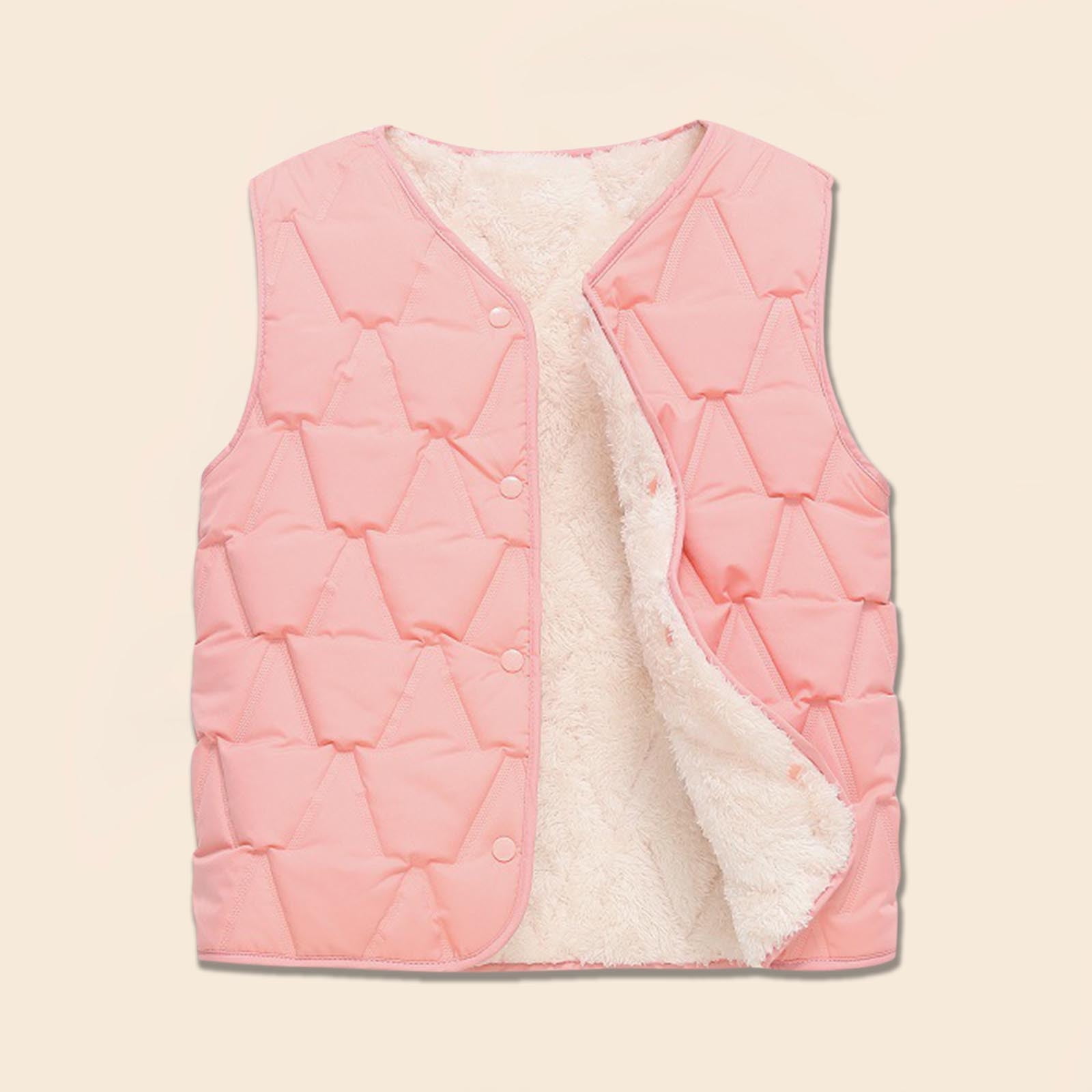 EchoC Solid Color Round Neck Sleeveless Top, Thick Warm Inner Lining ...