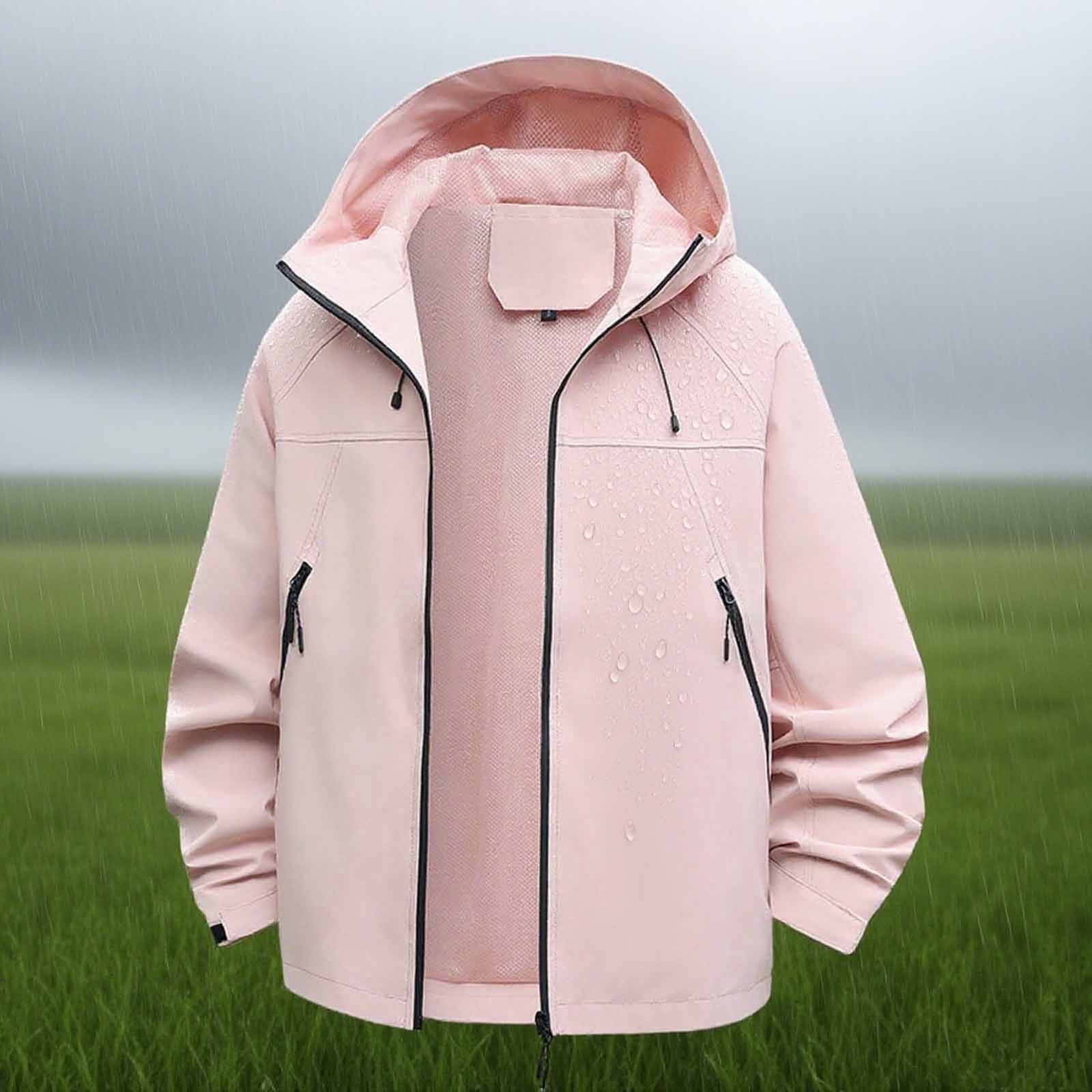 EchoC Waterproof Hooded Jacket, Zipper Pockets, Windproof Design, For ...